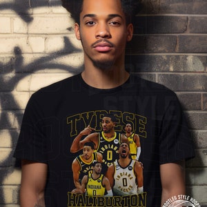 Tyrese Haliburton Shirt for Men Women Vintage Basketball Shirt Bootleg ...