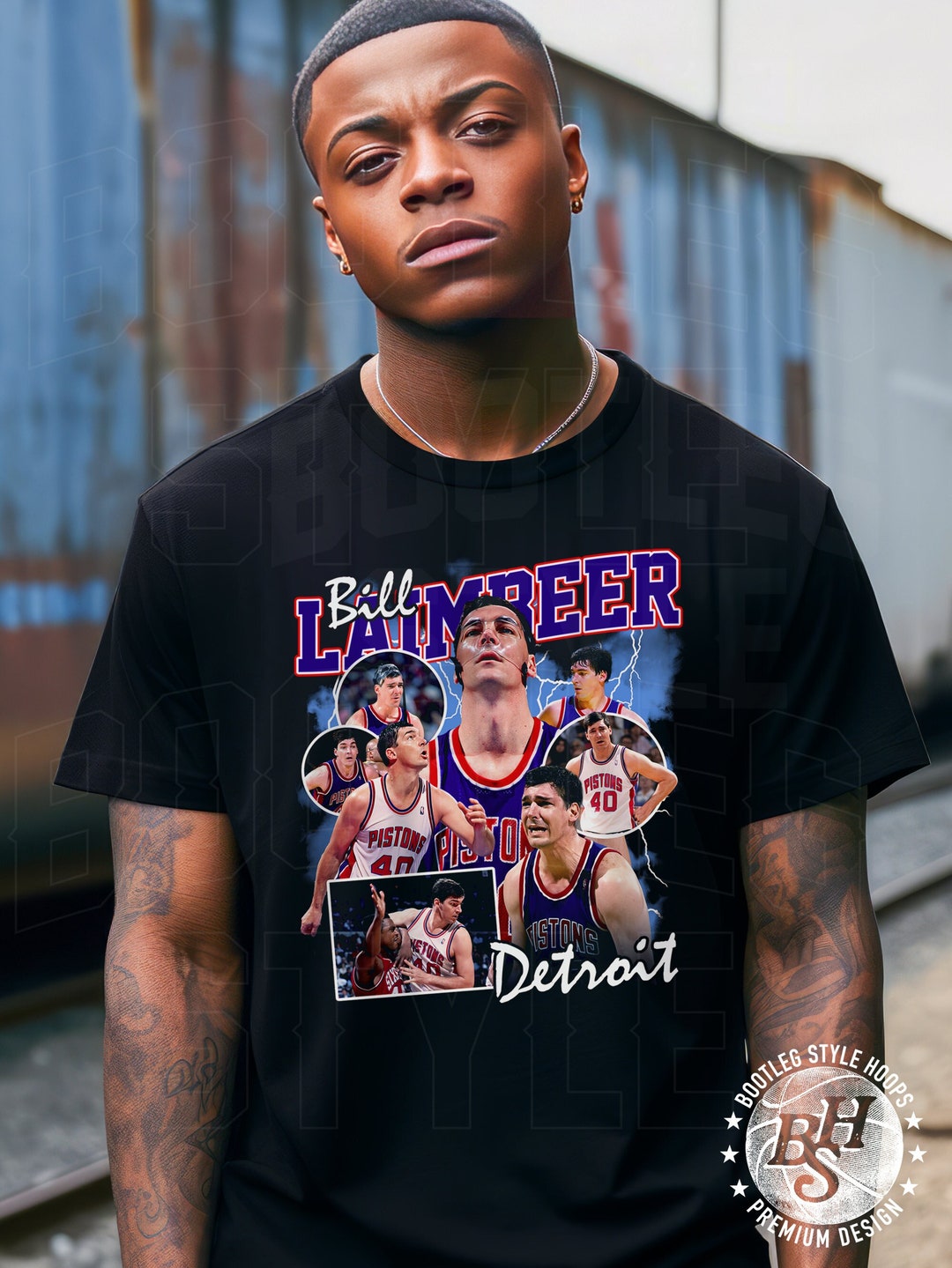 Bill Laimbeer 90s Bootleg Rap Style Shirt for Detroit Basketball Fan ...