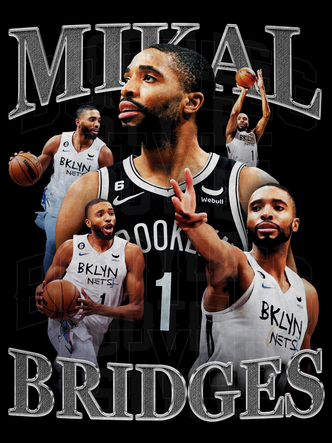 Mikal Bridges Shirt for Men Women Vintage Basketball Shirt - Etsy