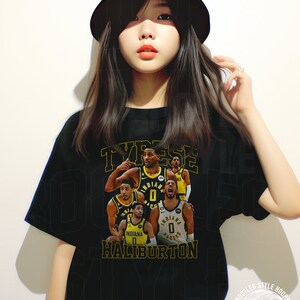 Tyrese Haliburton Shirt for Men Women Vintage Basketball Shirt Bootleg ...