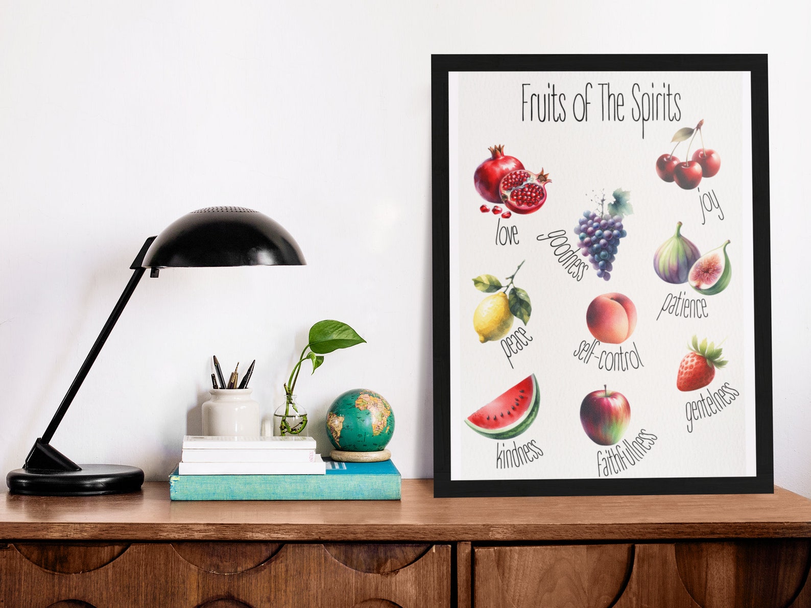 Fruits of the Spirit Christian Wall Art, Scripture Wall Art, Christian ...