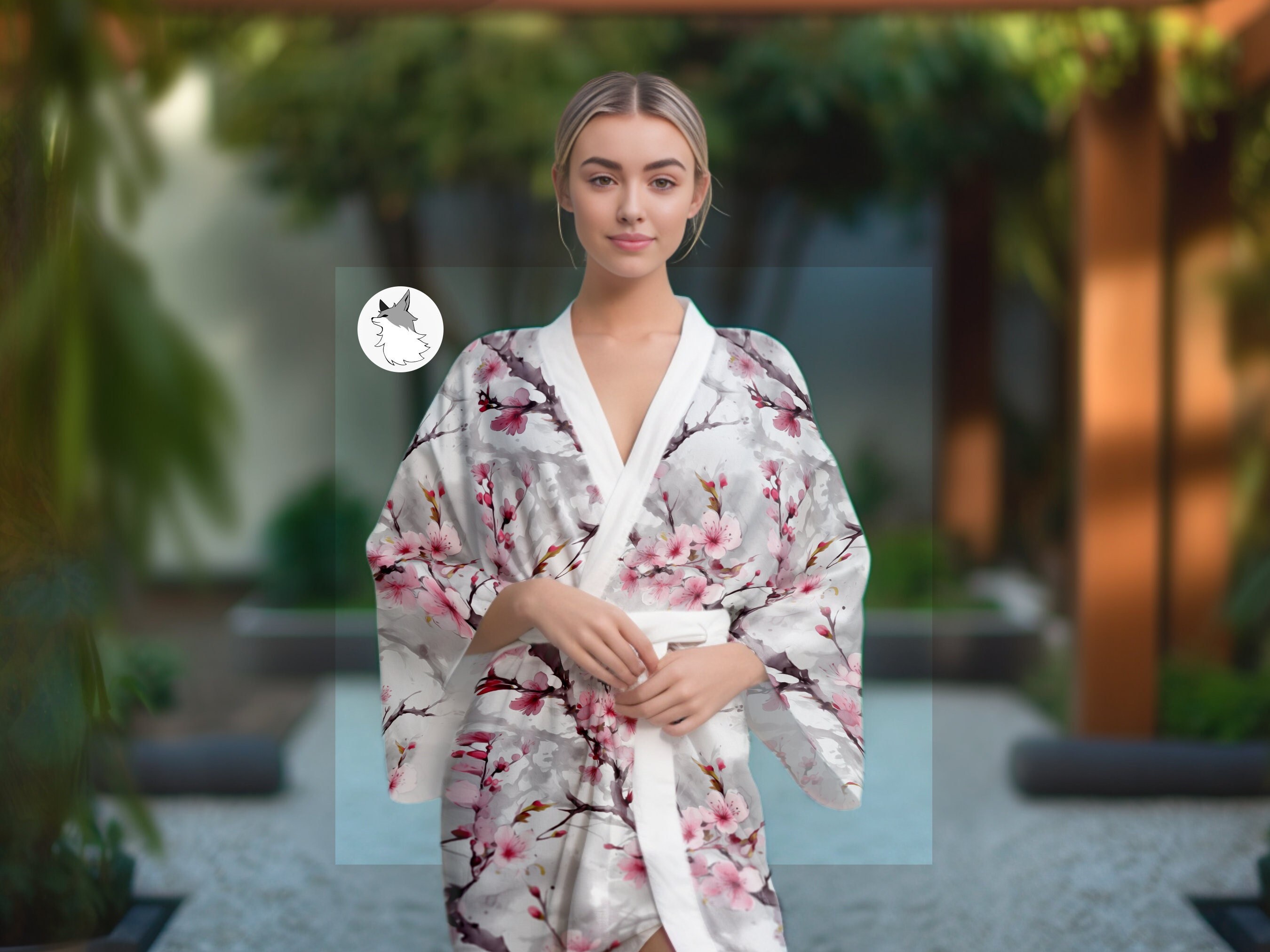 Kimono Robe Pink Sakura Flower Ladies Dress Traditional Style - Etsy