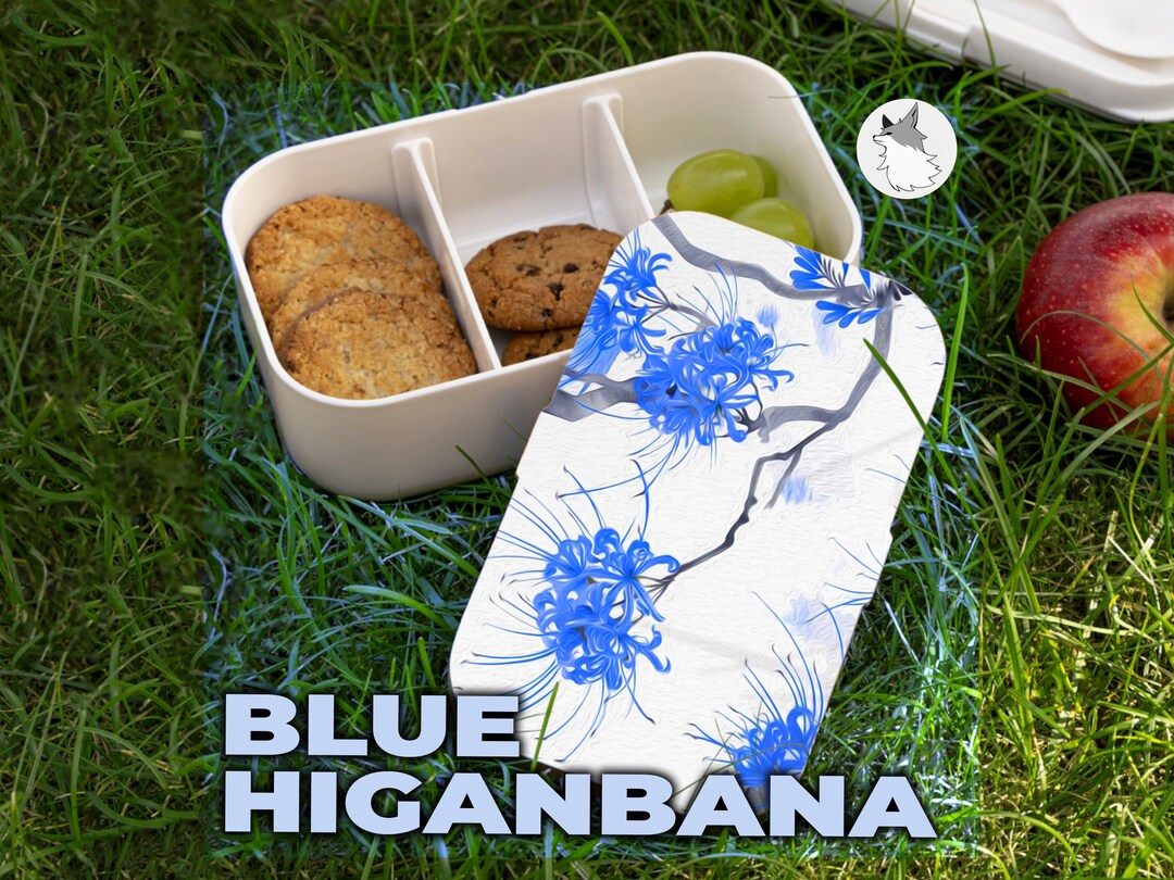 Bento Lunch Box Blue Spider Lily Flower Traditional Style Japanese ...