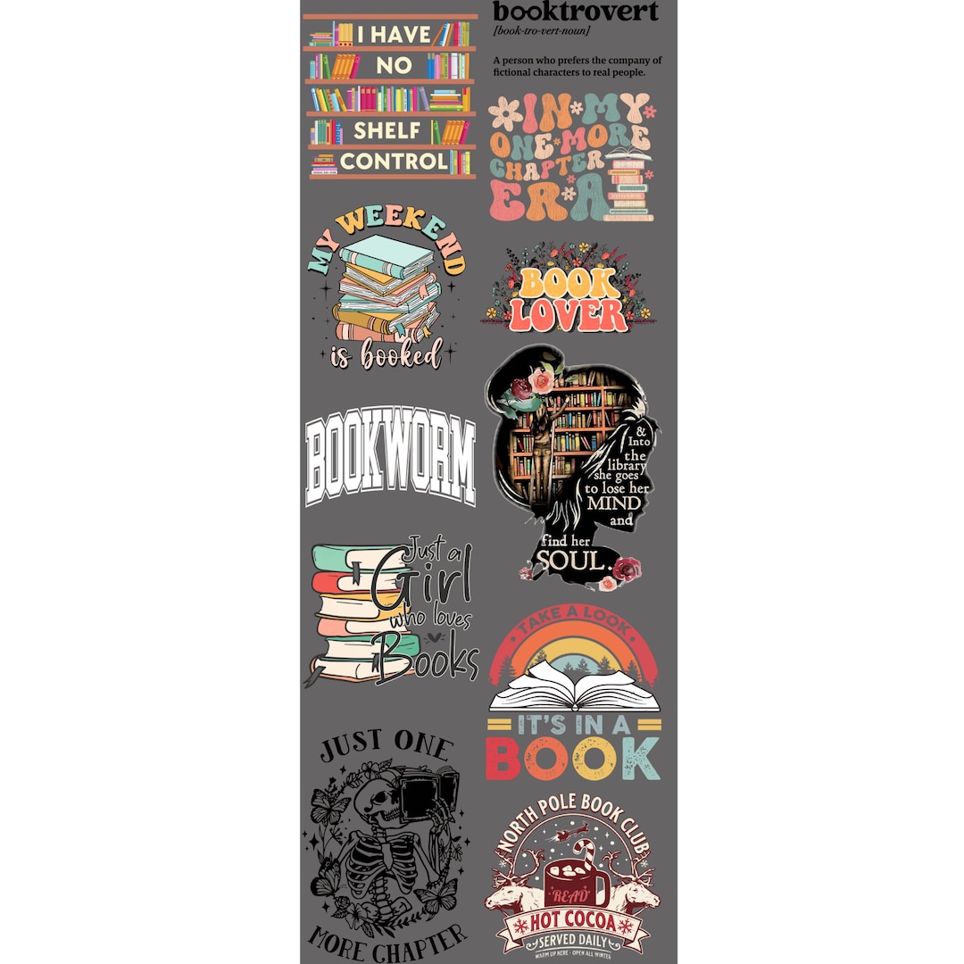 Bookworm Pre-made Gangsheet 22x60 - Etsy