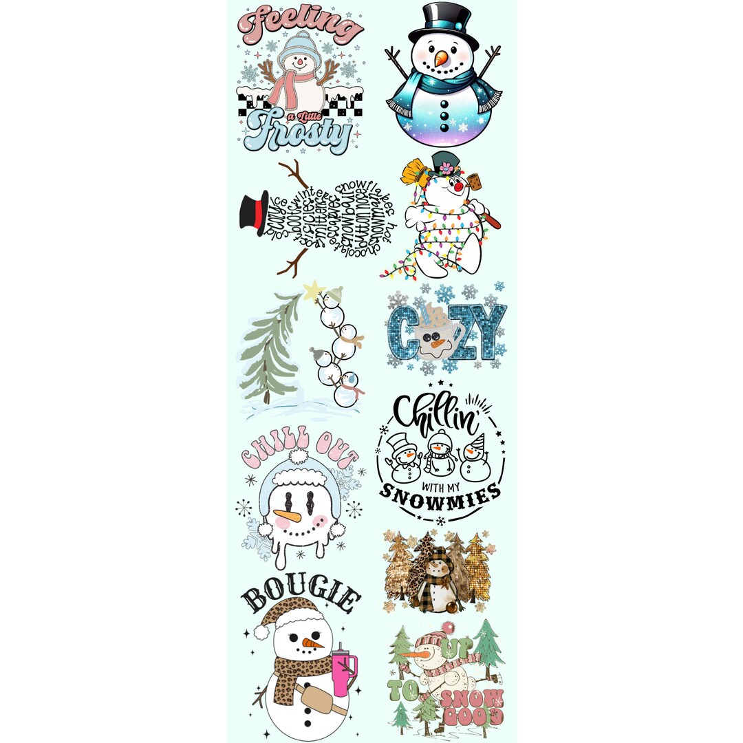 Snowman Pre-made Gangsheet 22x60 - Etsy