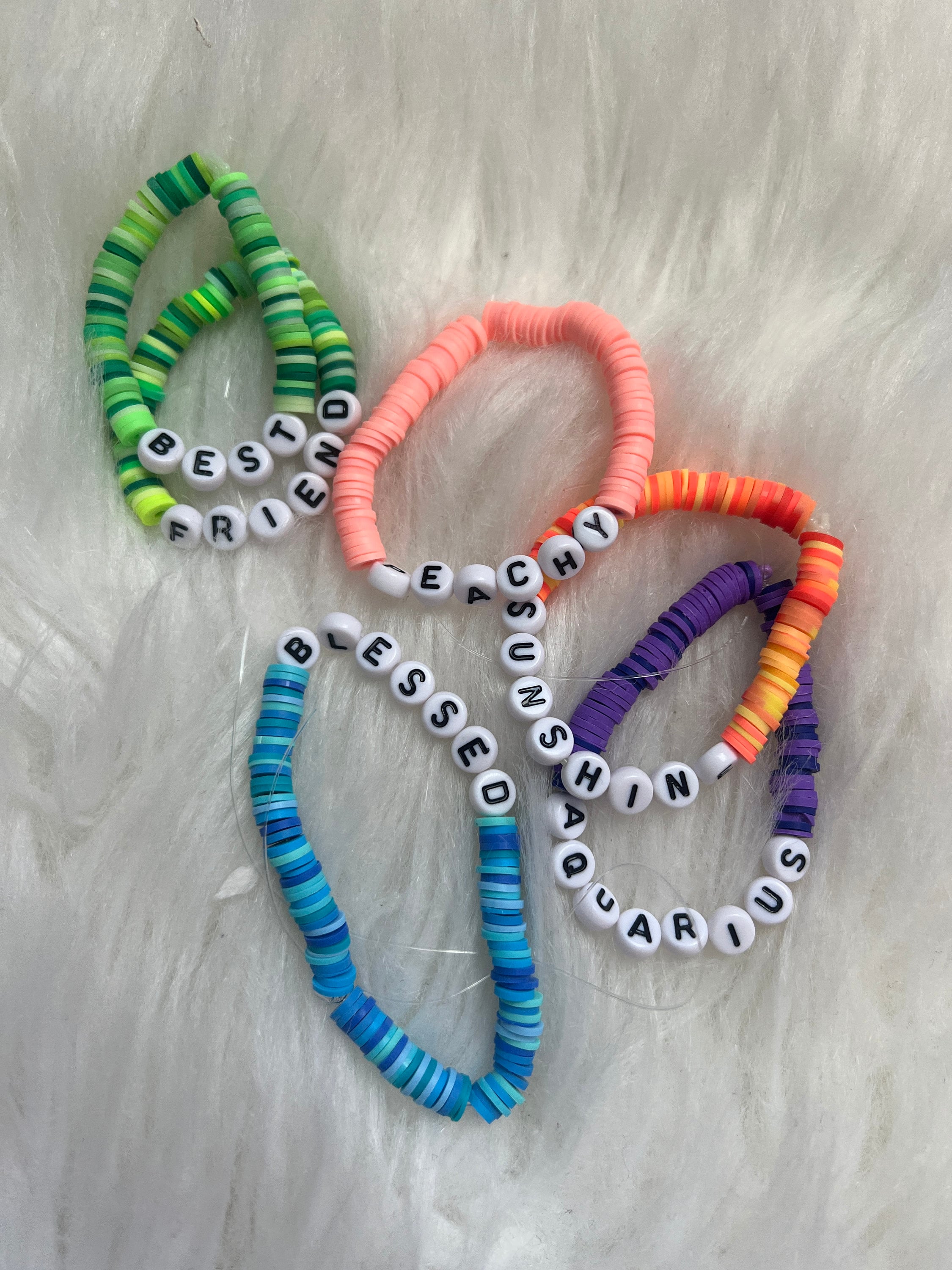 Customizable Friendship Bracelets Made of Clay Beads. - Etsy