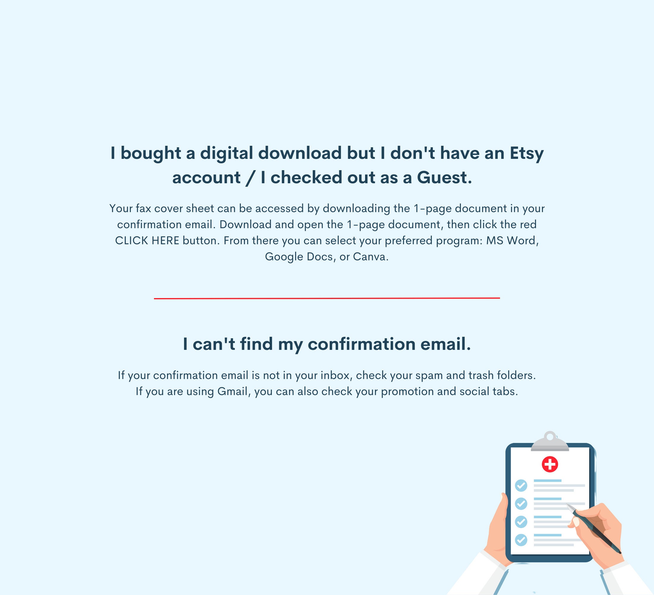 Medical Fax Cover Sheet for Health Care Office Printable Digital ...