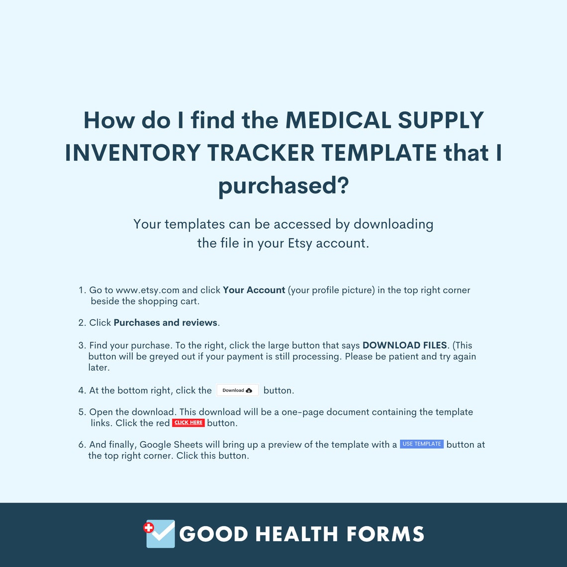 Medical Supply Inventory Tracker Digital Template Google Sheets - Etsy
