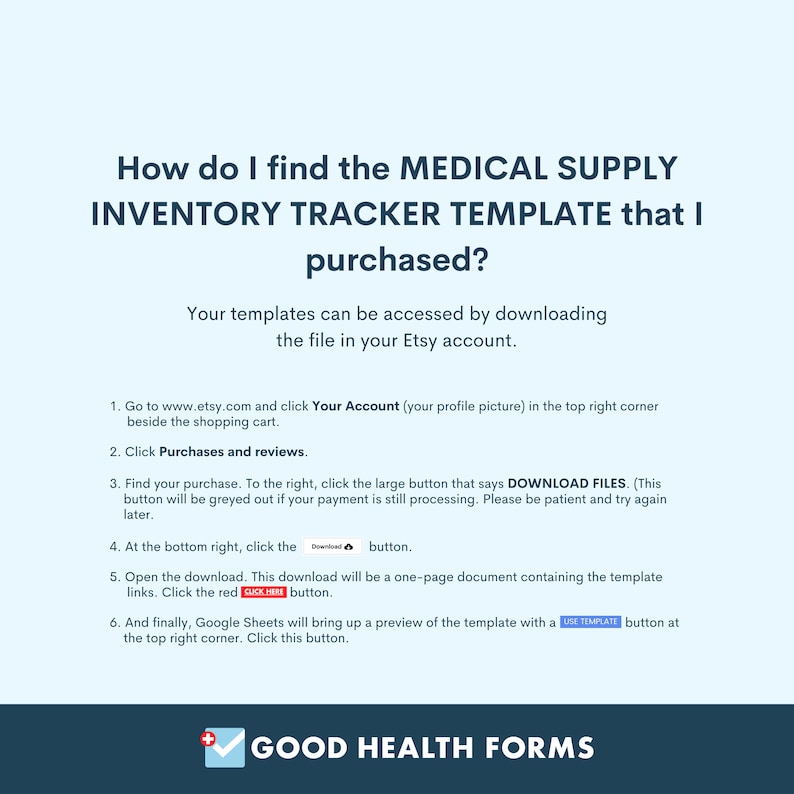 Medical Supply Inventory Tracker Digital Template Google Sheets - Etsy