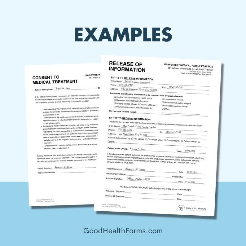 Shop BUNDLE! Intake for New Patients: Registration, Health History, ROI ...