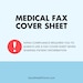 Medical Fax Cover Sheet for Health Care Office Printable Digital ...