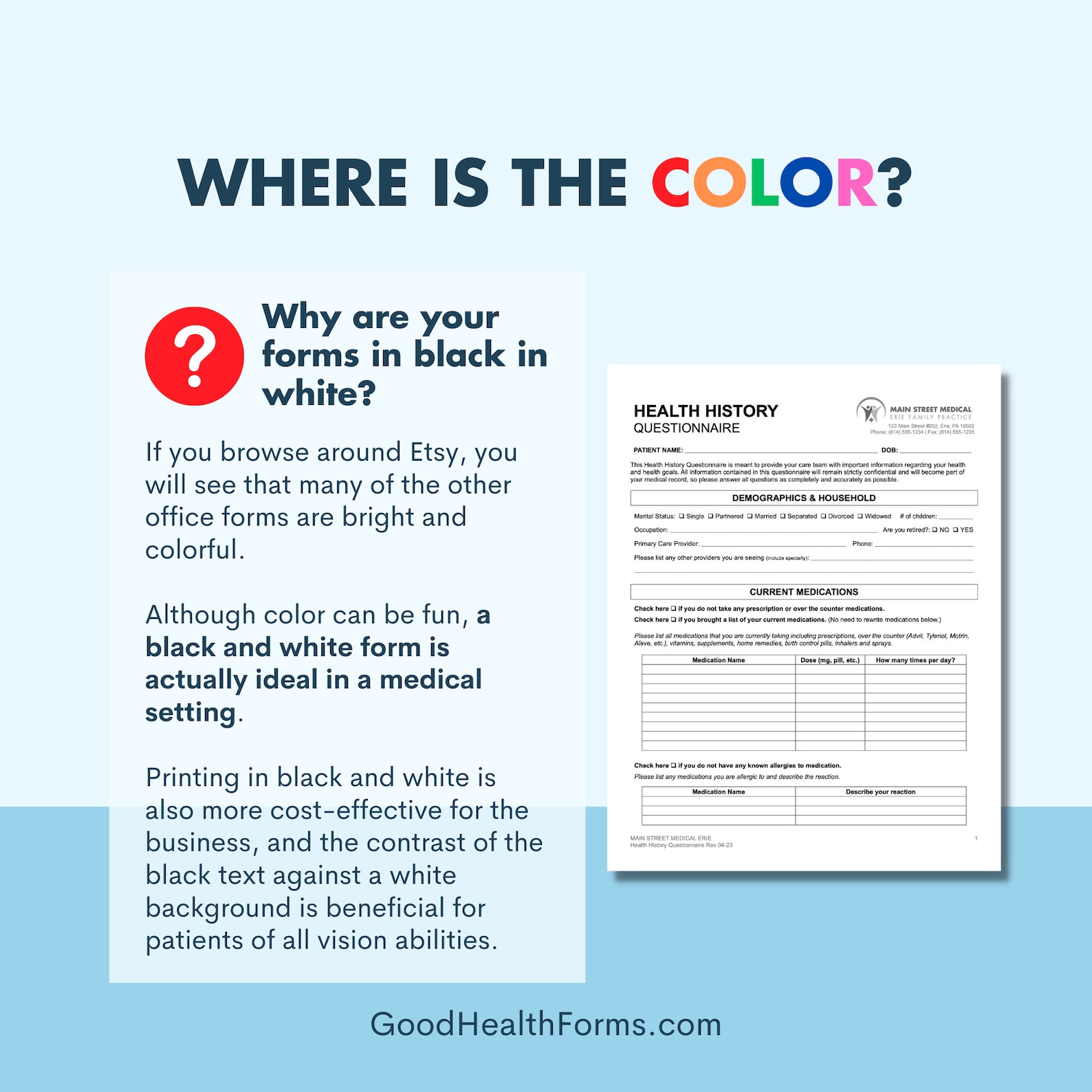 Medical Fax Cover Sheet for Health Care Office Printable Digital ...