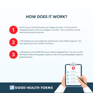 ONE PAGE Custom Form for Healthcare Medical Practice New Patient Intake ...