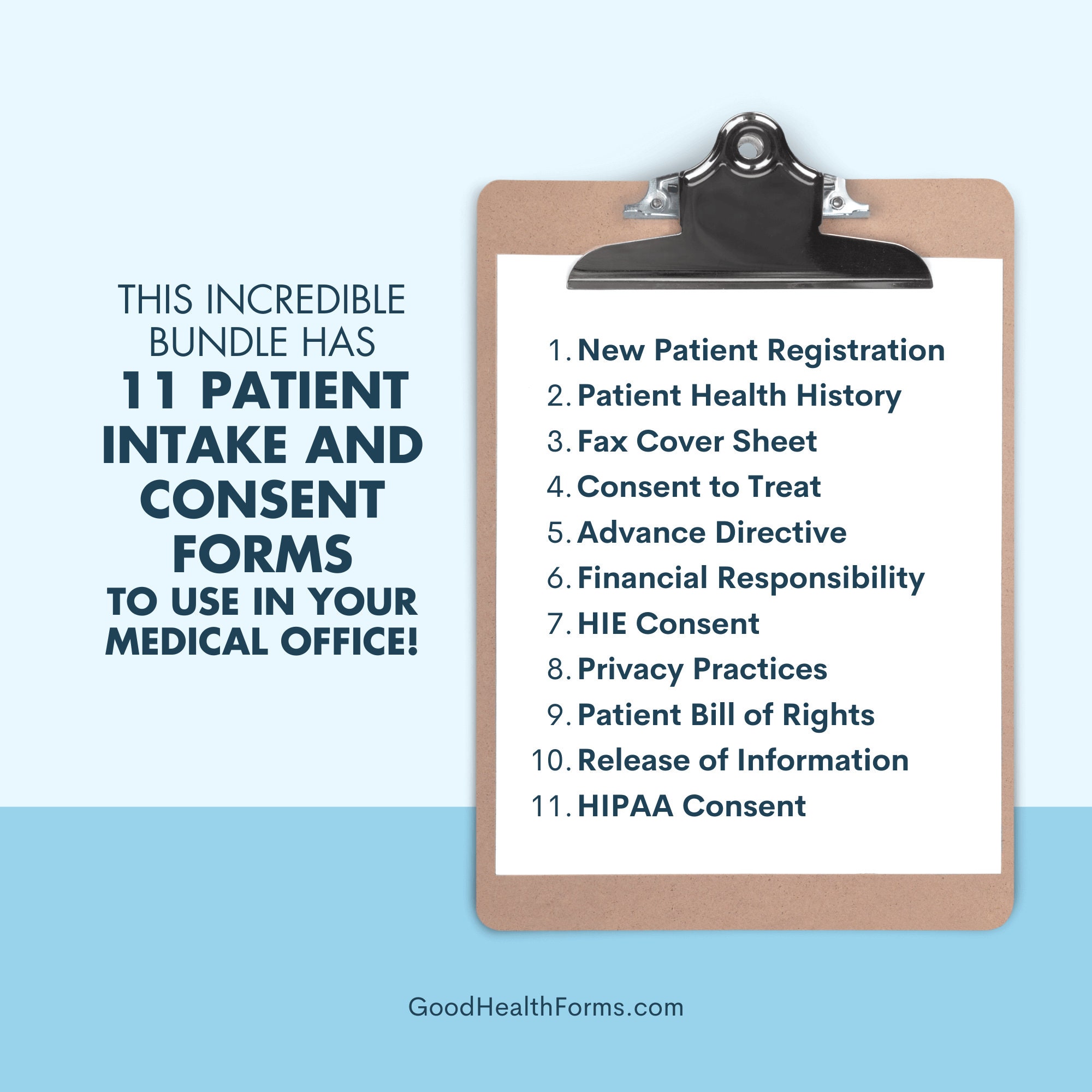 Shop BUNDLE! Intake for New Patients: Registration, Health History, ROI ...