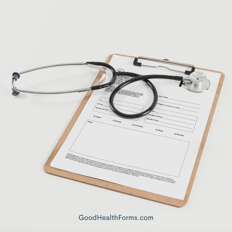 Medical Fax Cover Sheet for Health Care Office Printable Digital ...