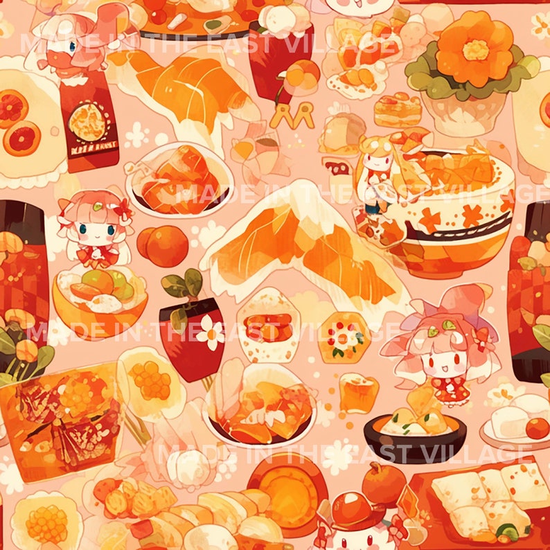 Anime Digital Seamless Patterns: Unique Designs for - Etsy