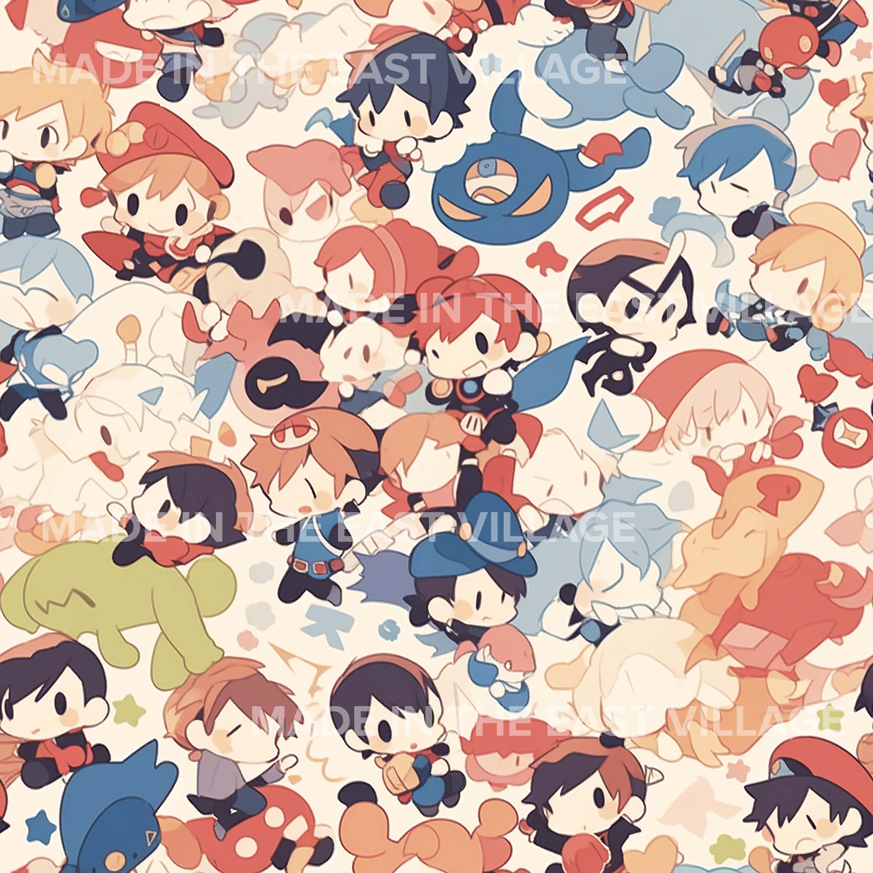 Anime Digital Seamless Patterns: Unique Designs for - Etsy
