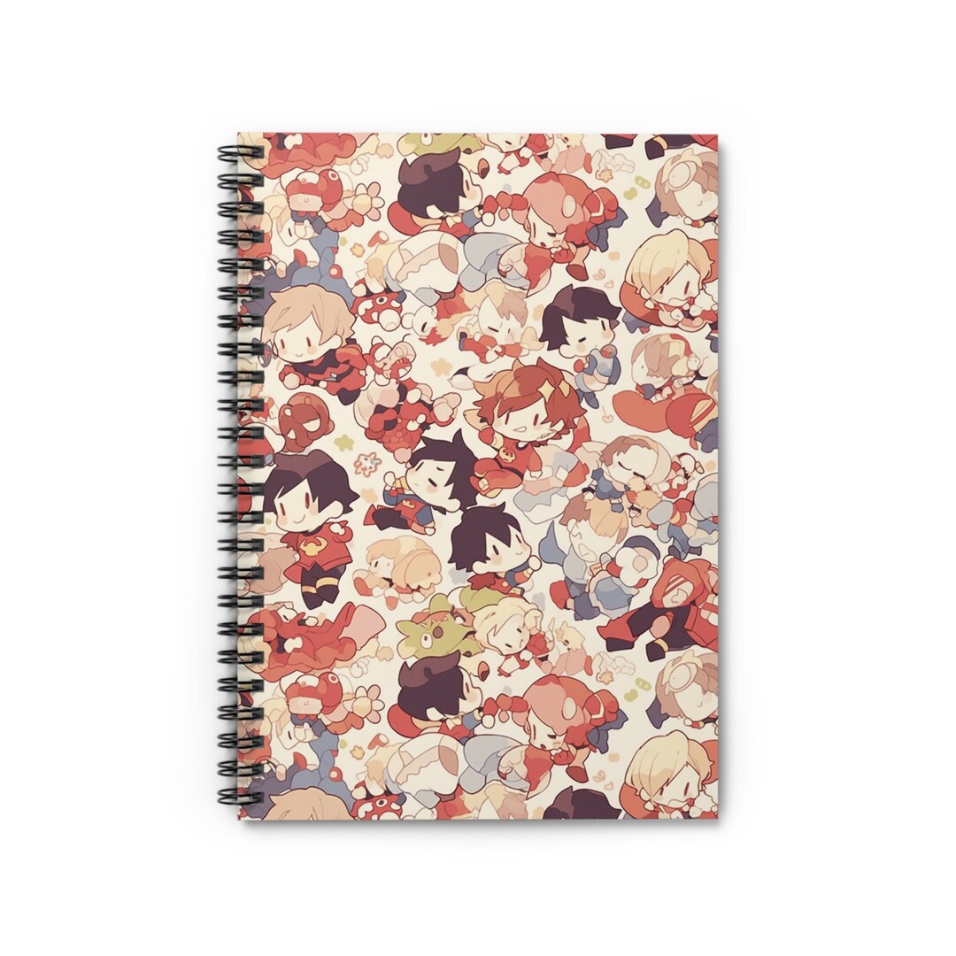 Kawaii Chiibi Superhero Anime Spiral Notebook Ruled Line - Etsy