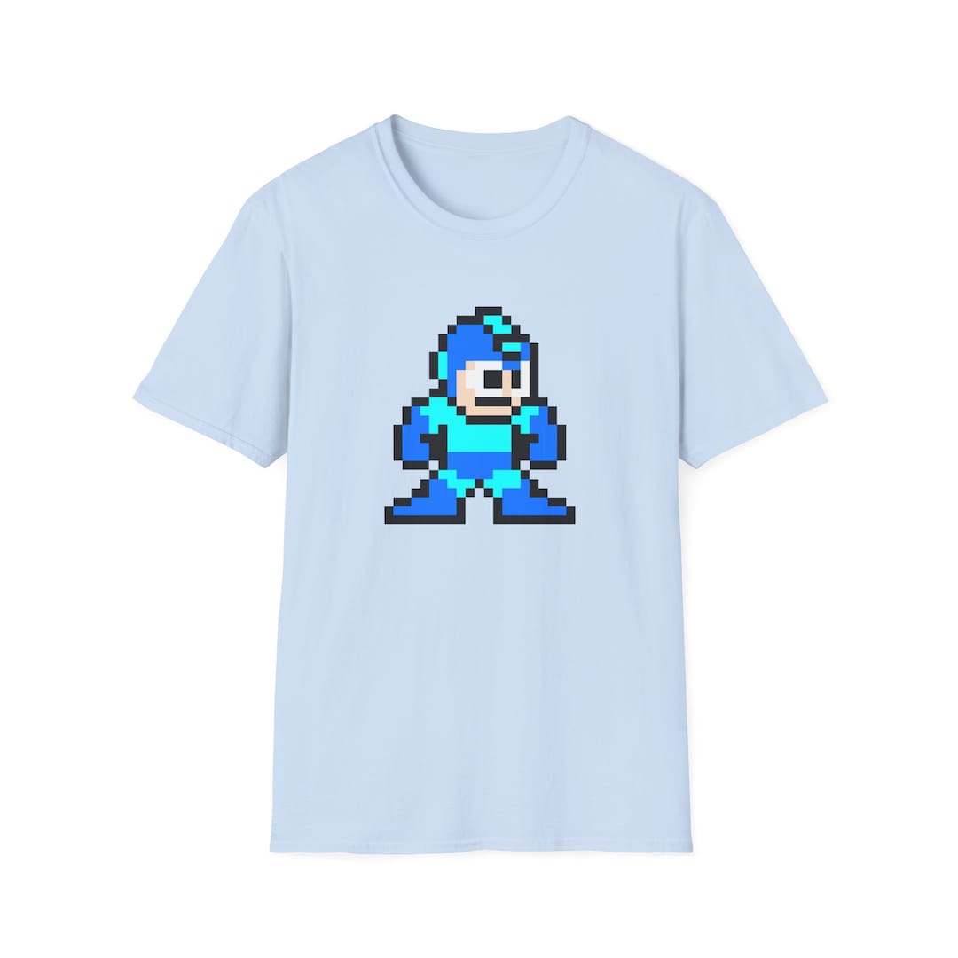 8-bit Mega Man Retro - Unisex Softstyle T-shirt - Etsy