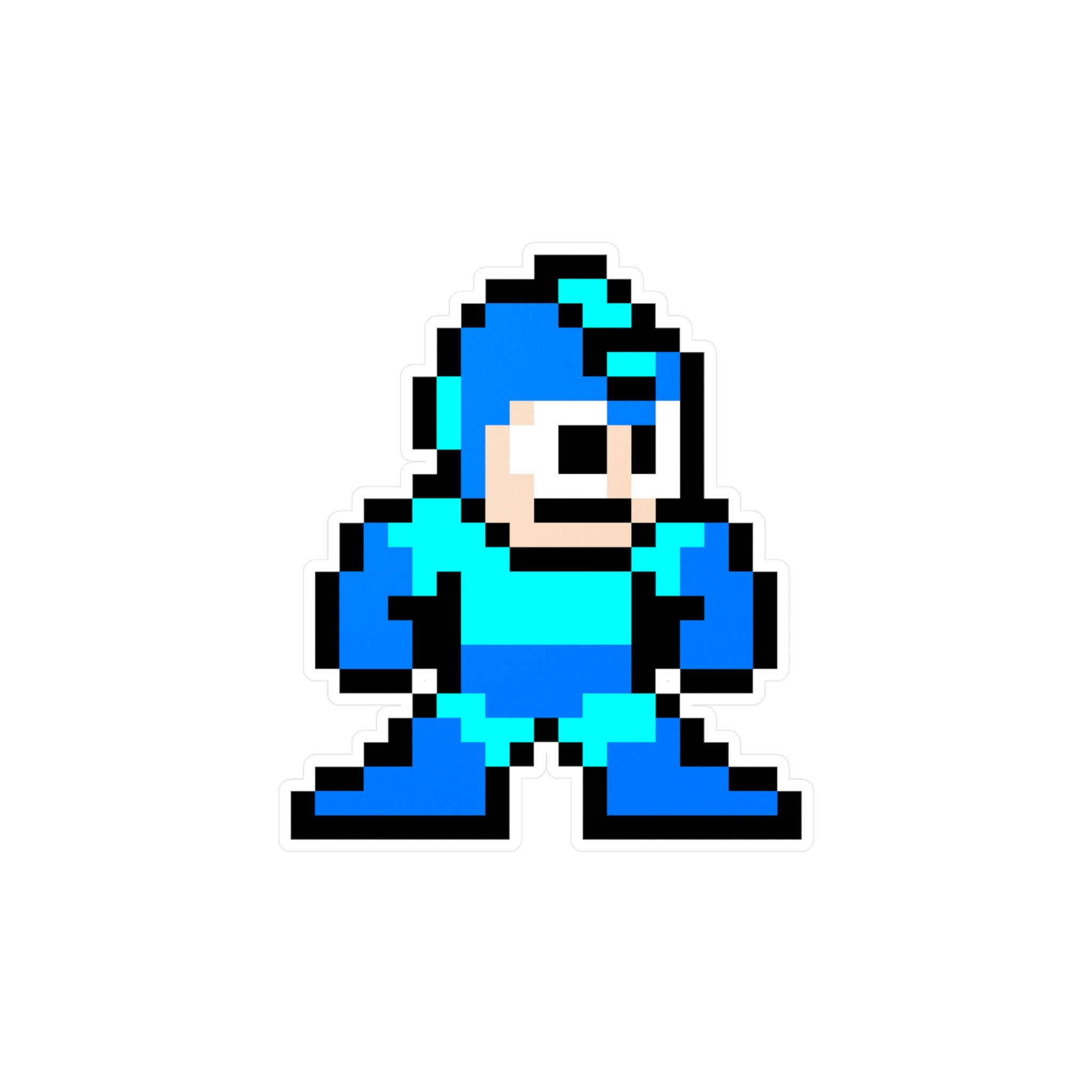 8-bit Mega Man Kiss-cut Vinyl Decals - Etsy