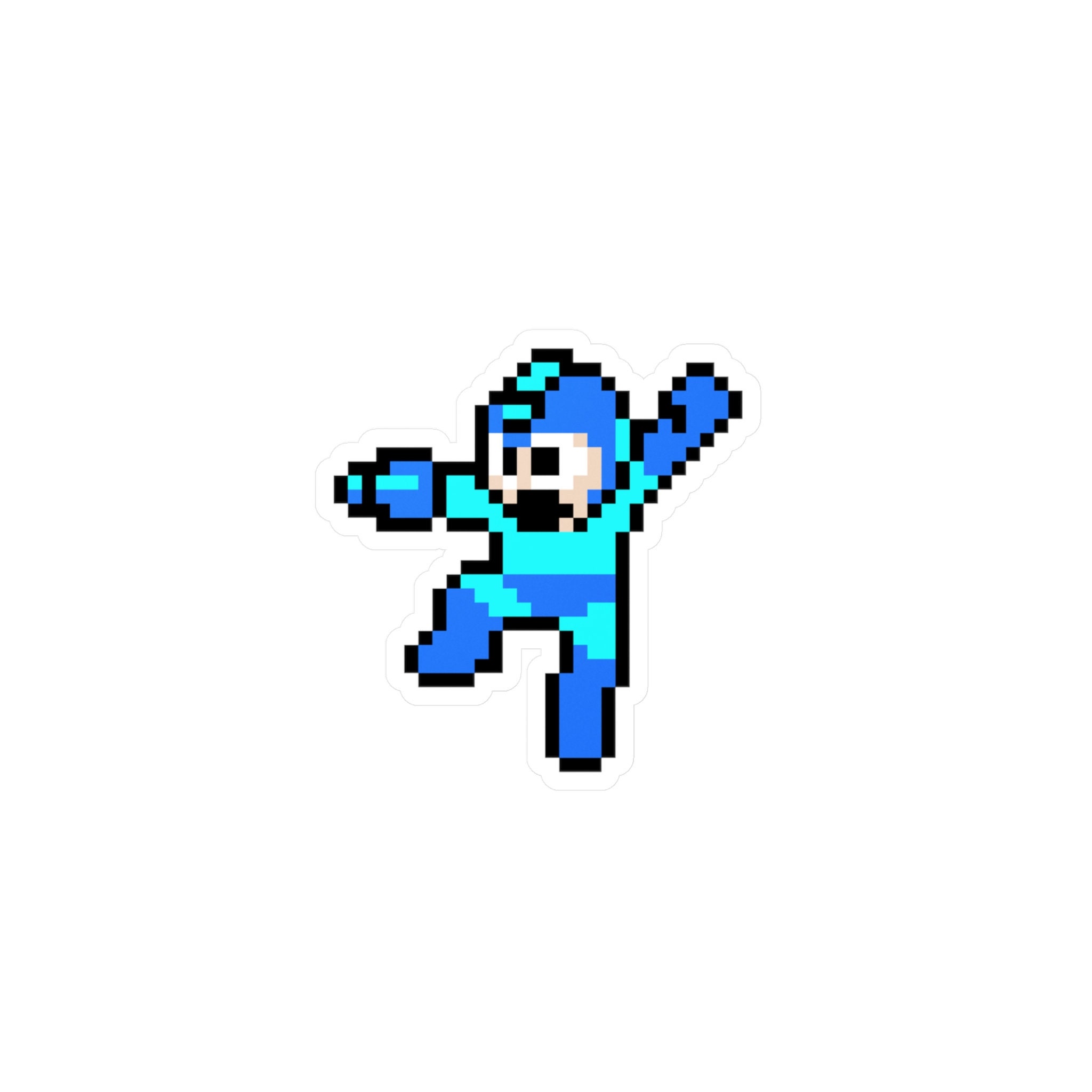 8-bit Mega Man Jumping - Kiss-cut Vinyl Decals - Etsy