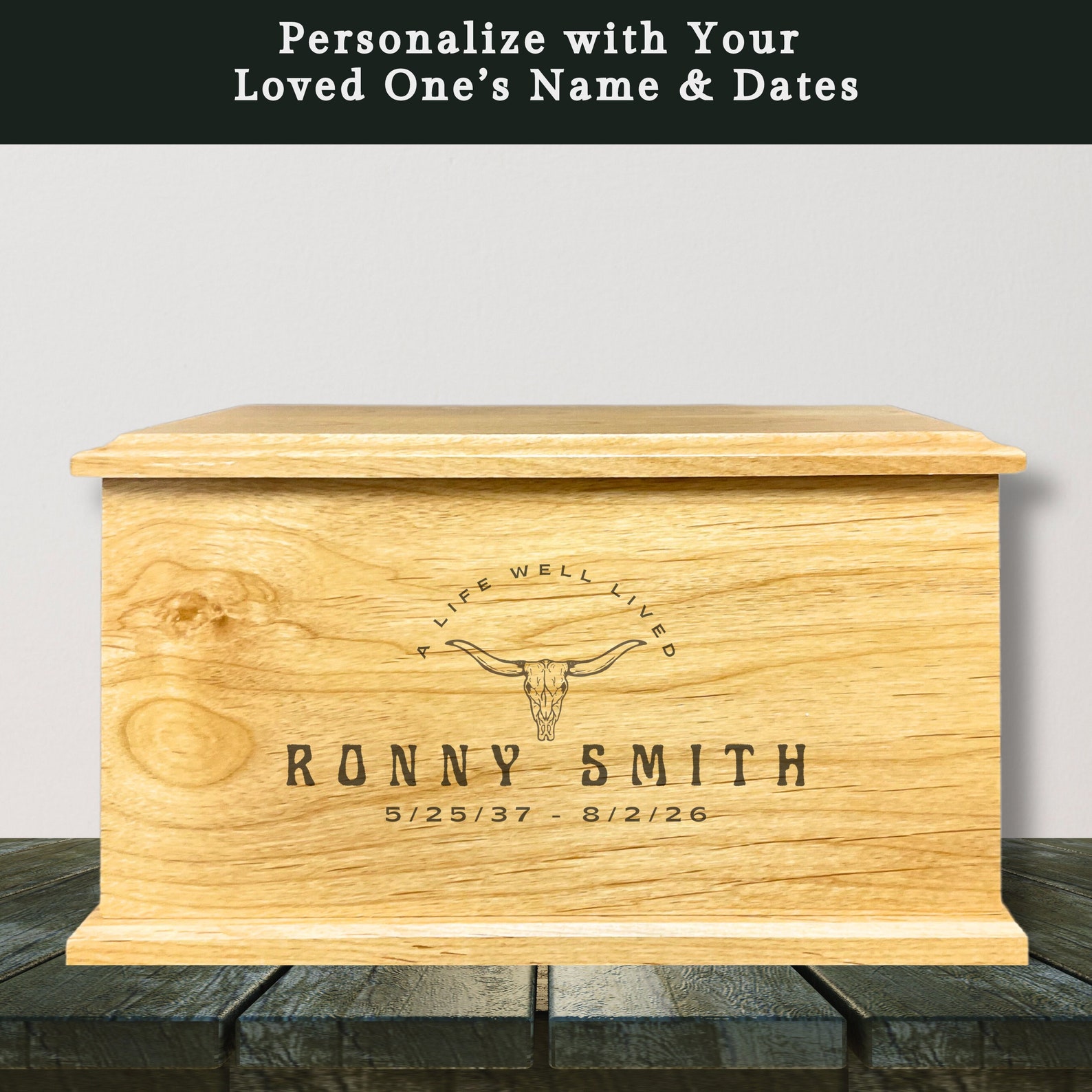 Western Longhorn Urn | Cowboy-themed Urn | Western Rodeo Urn | Large ...