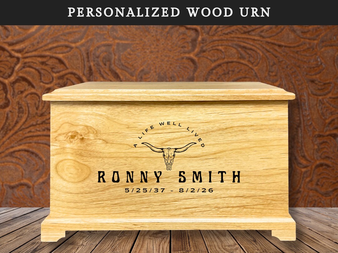 Western Longhorn Urn Cowboy-themed Urn Western Rodeo Urn - Etsy