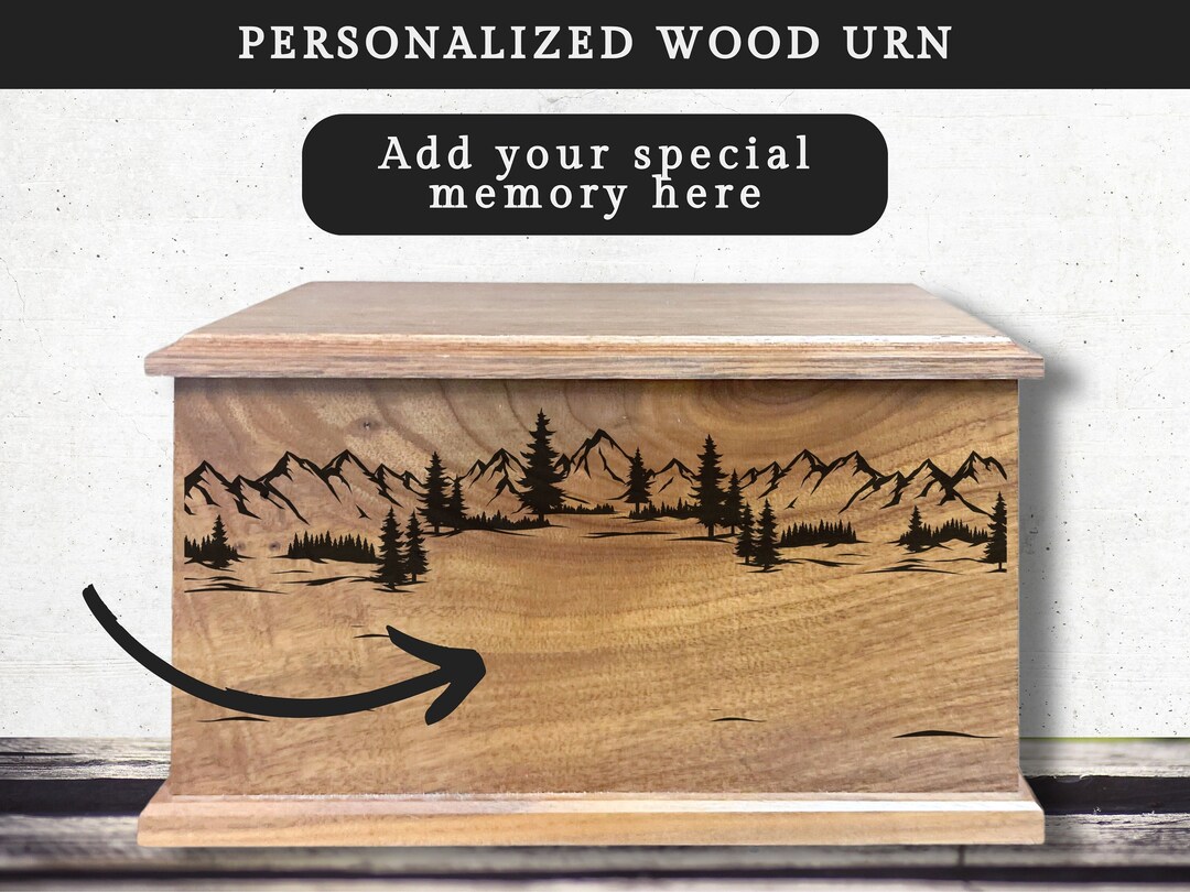 Custom Mountain Urn Camping Mountain Urn Bear Mountain Urn Mountain Biking Urn Funeral Urn Large ...