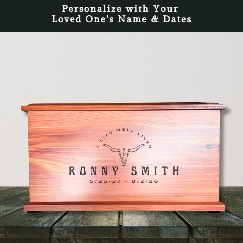 Western Longhorn Urn | Cowboy-themed Urn | Western Rodeo Urn | Large ...