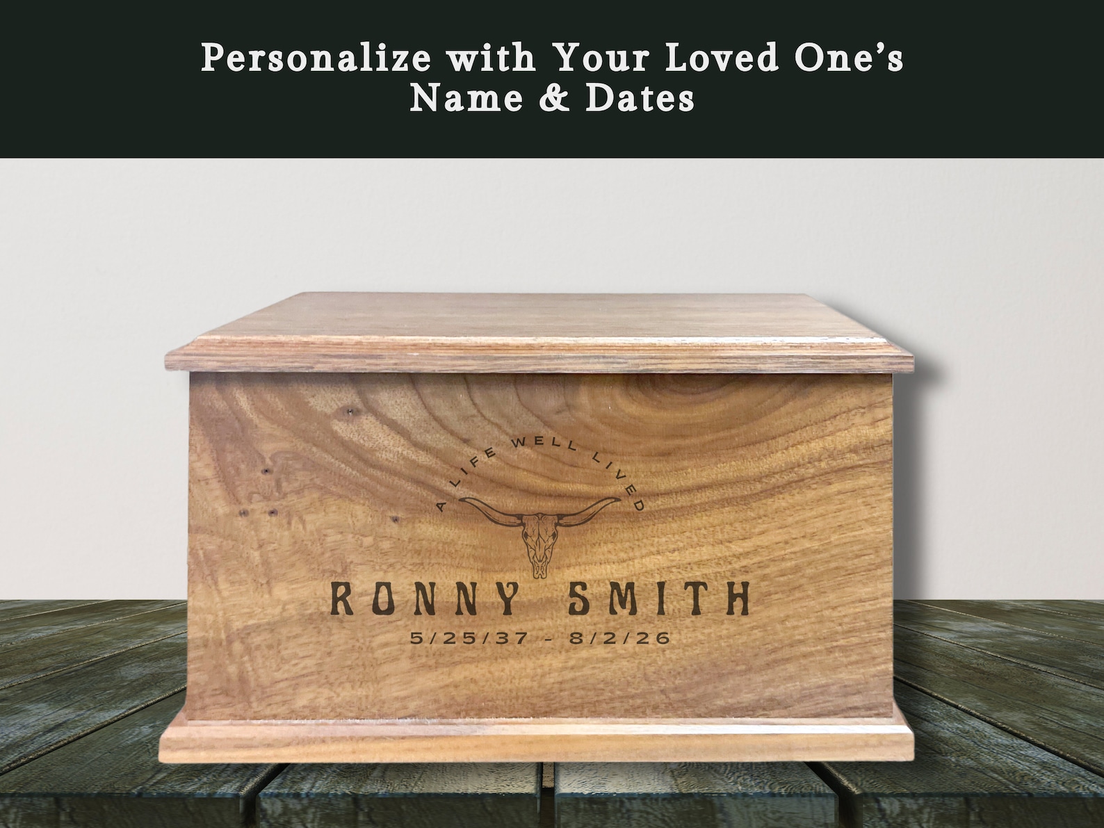 Western Longhorn Urn | Cowboy-themed Urn | Western Rodeo Urn | Large ...