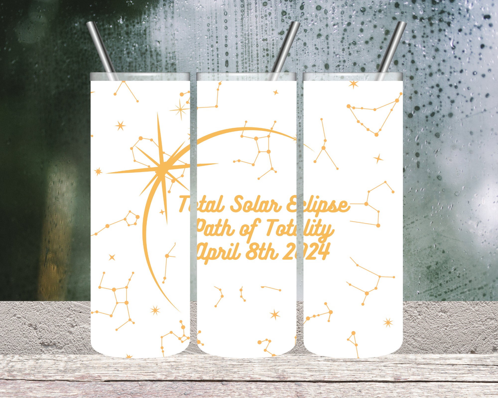 Total Solar Eclipse Path of Totality Design, 20oz Skinny Tumbler ...