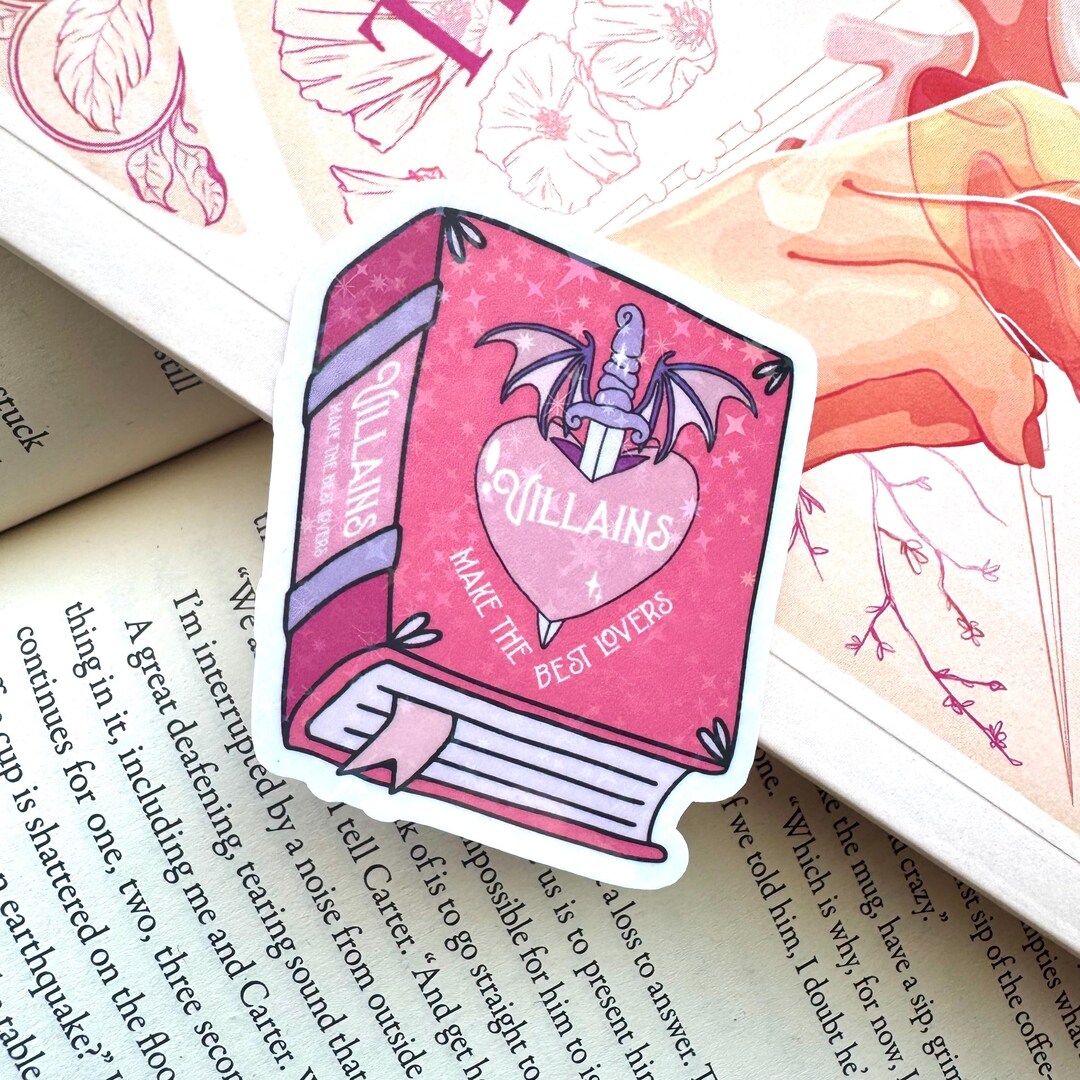 Pink Villains Make the Best Lovers Holographic Sticker | Bookish ...