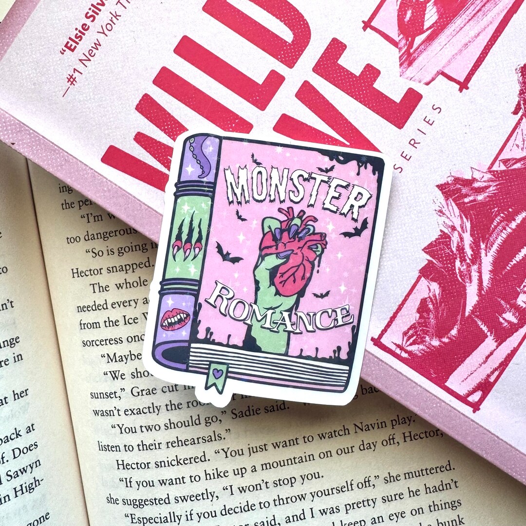 Monster Romance Book Trope Holographic Sticker | Bookish Sticker ...