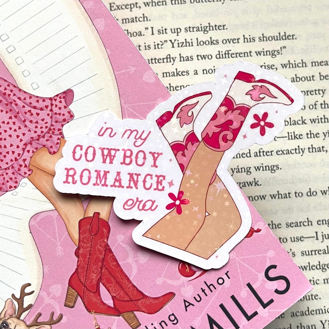 In My Cowboy Romance Era Holographic Sticker | Bookish, Book, Kindle ...