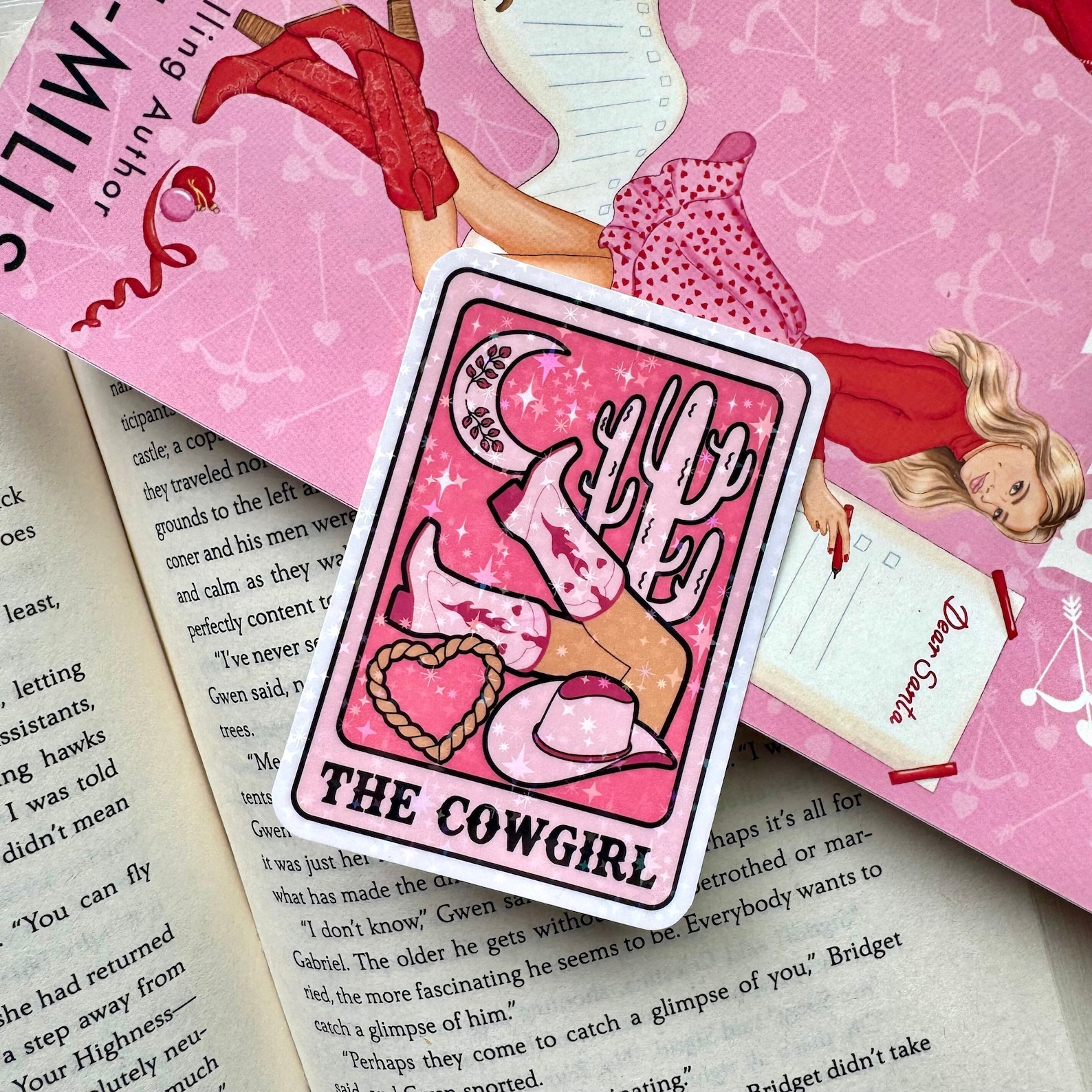 The Cowgirl Tarot Card Holographic Sticker Bookish, Book, Kindle ...