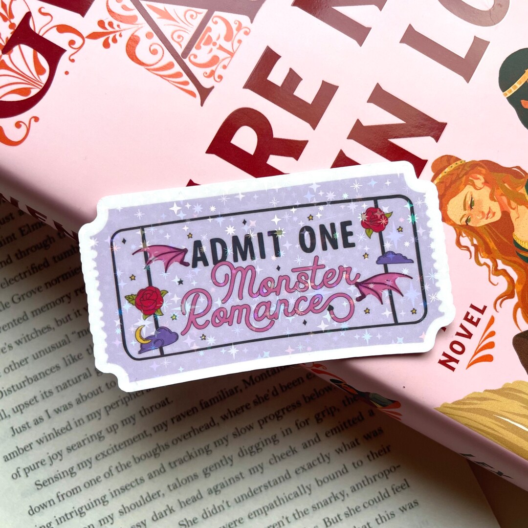 Monster Romance Trope Admission Ticket Holographic Sticker | Bookish ...