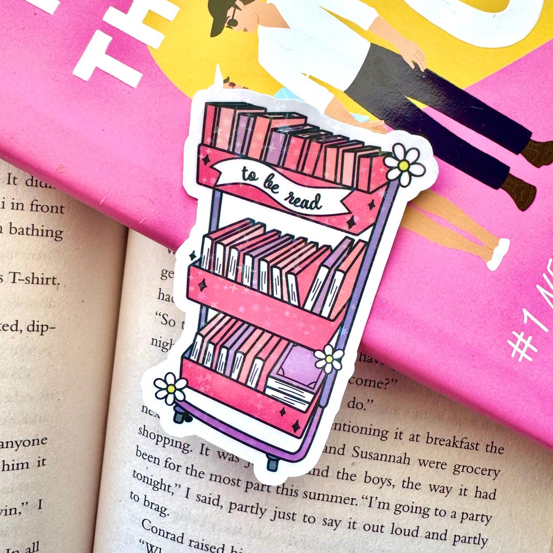To Be Read Cart Holographic Bookish Sticker - Etsy