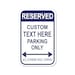 Reserved Parking Sign, Custom Parking Sign, Metal Parking Sign, Man ...
