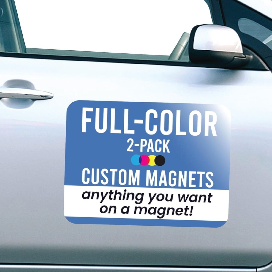 Custom Magnetic Car Signs - Set of 2 Full-color Vehicle Magnets ...