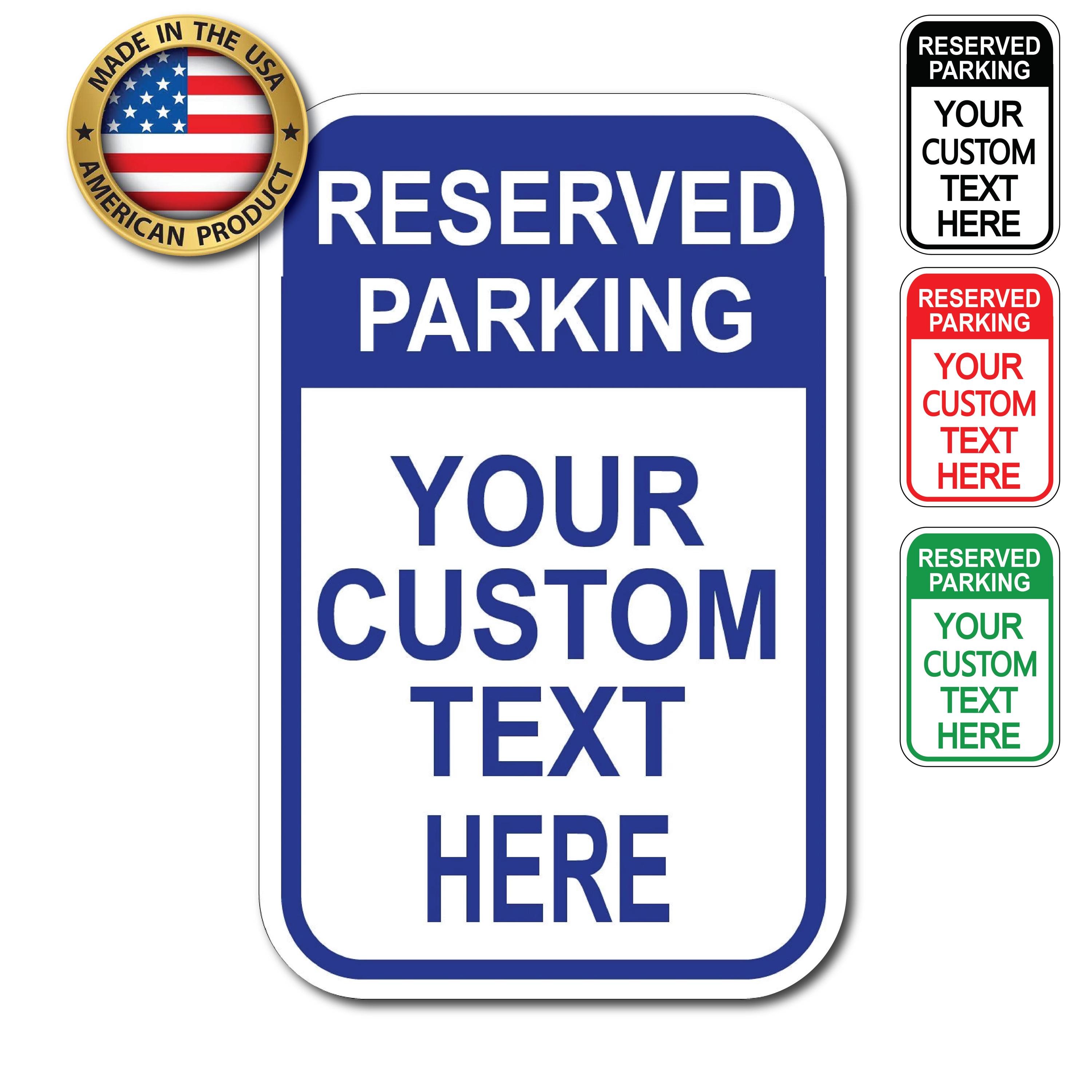 Reserved Parking Sign | Custom Aluminum Parking Sign | Personalized ...