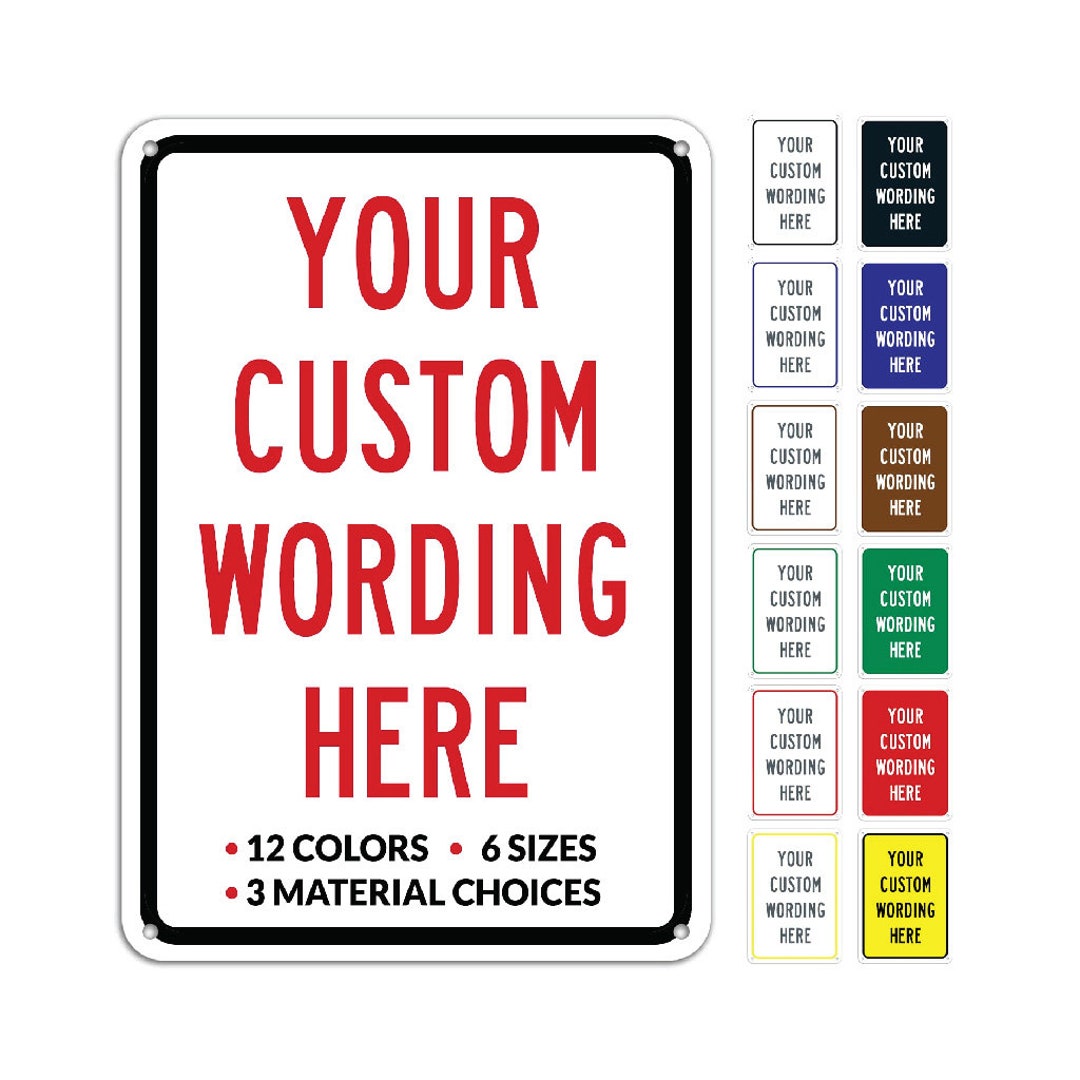 Custom Sign, Personalized Metal Signs, Customize for Office, Business ...