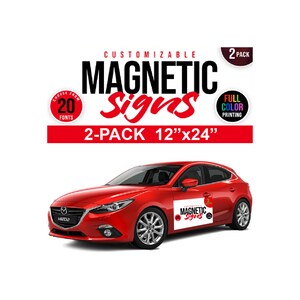 Personalized Car Vehicle Magnetic Signs Car Magnet Custom Decals set of ...
