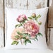 Decorative Throw Pillow Peony Flower Throw Pillows Decorative Flower ...