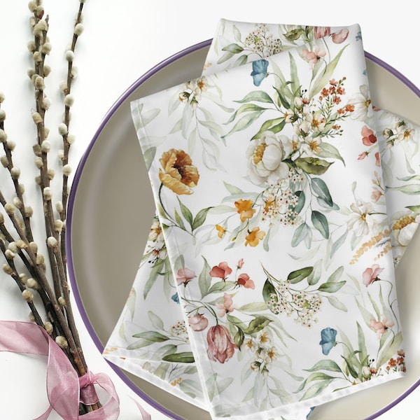 Floral Napkins - Etsy