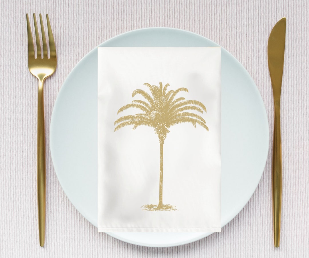 Palm Tree Napkins Coastal Decor Fabric Napkins Dinner Napkins Gift for ...