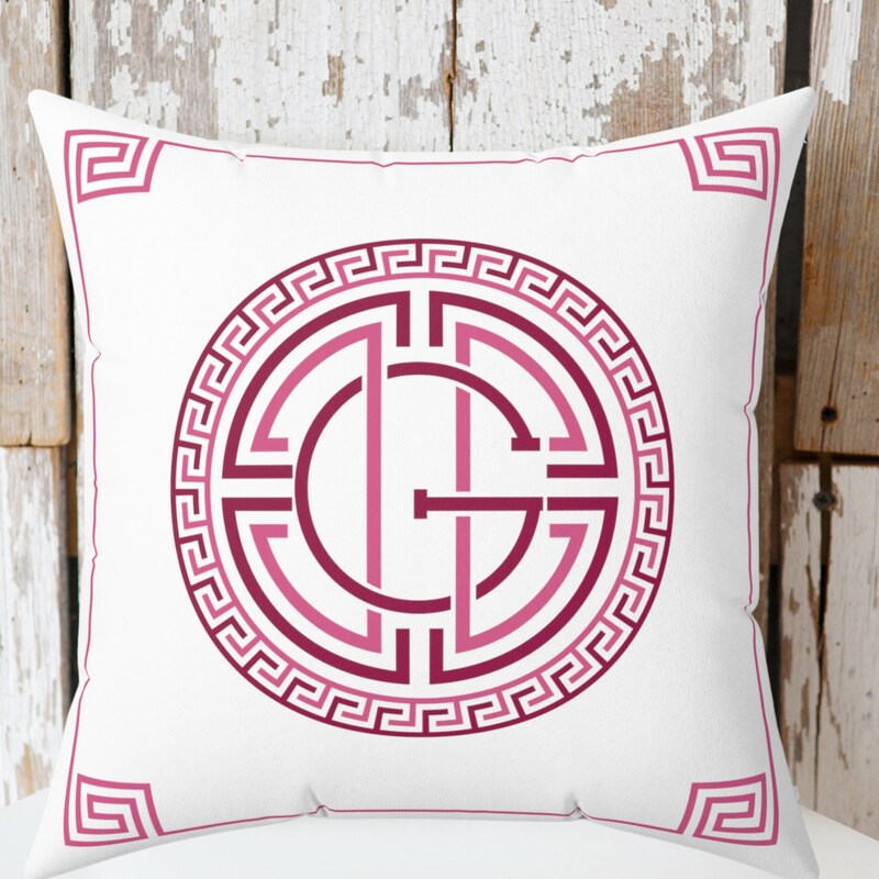 Greek Key Pillow - Etsy