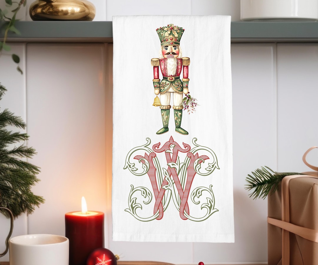 Personalized Christmas Nutcracker Tea Towel | Nutcracker Kitchen Towel ...