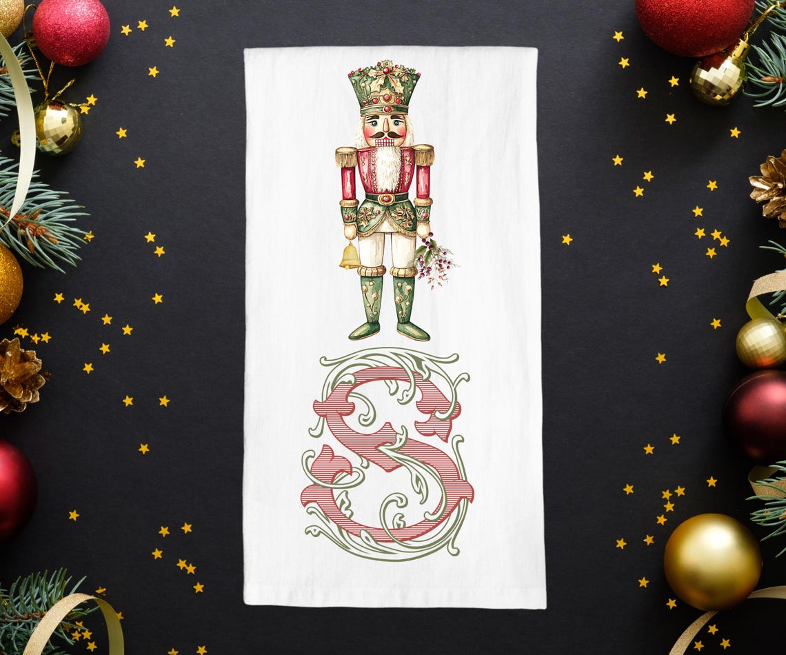 Personalized Christmas Nutcracker Tea Towel | Nutcracker Kitchen Towel ...