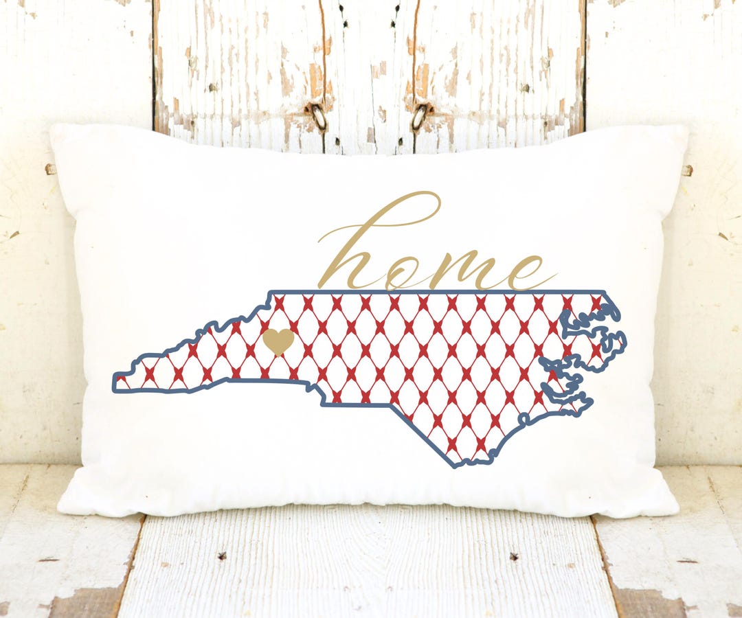 Custom North Carolina State Home Pillow | North Carolina Home Decor ...