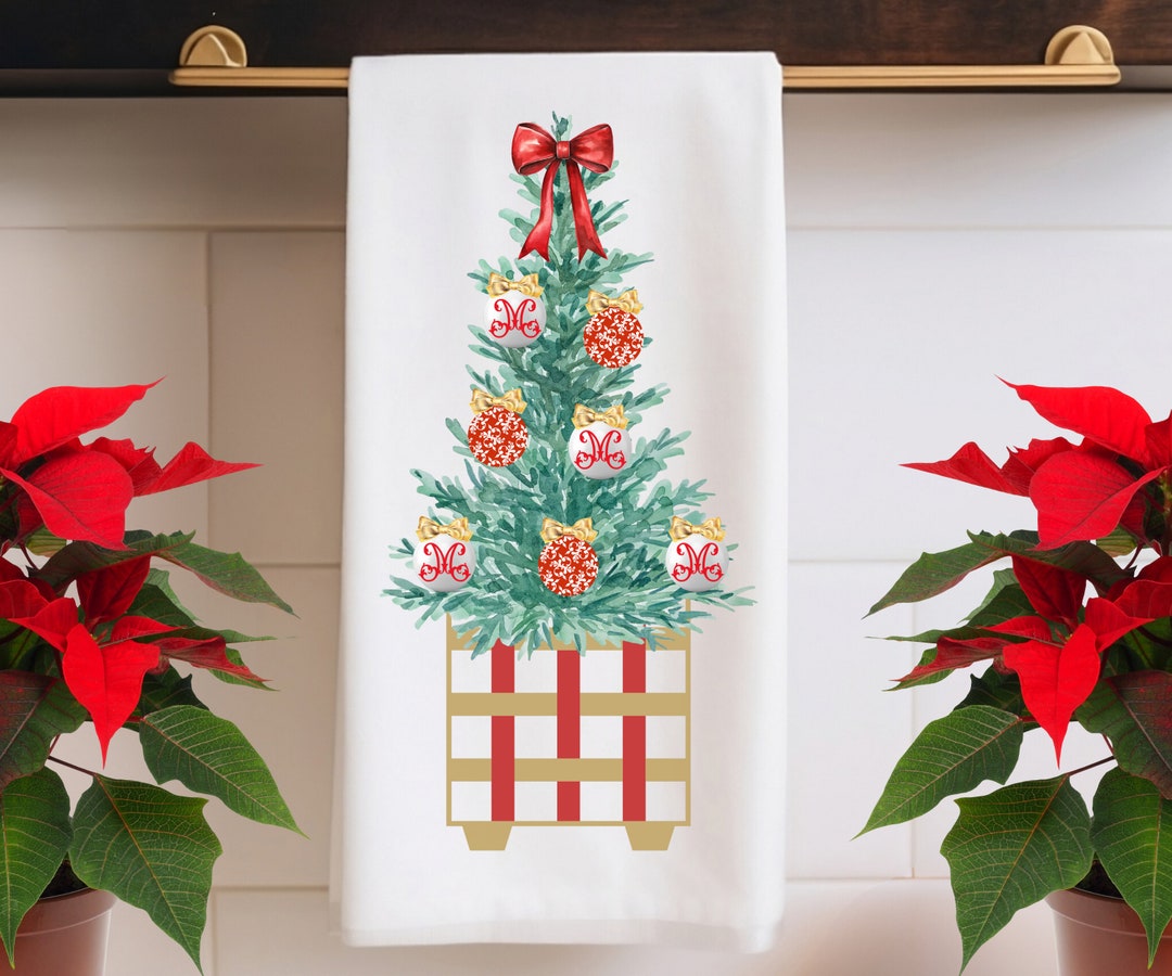Personalized Christmas Tea Towel | Custom Christmas Kitchen Towel Decor ...